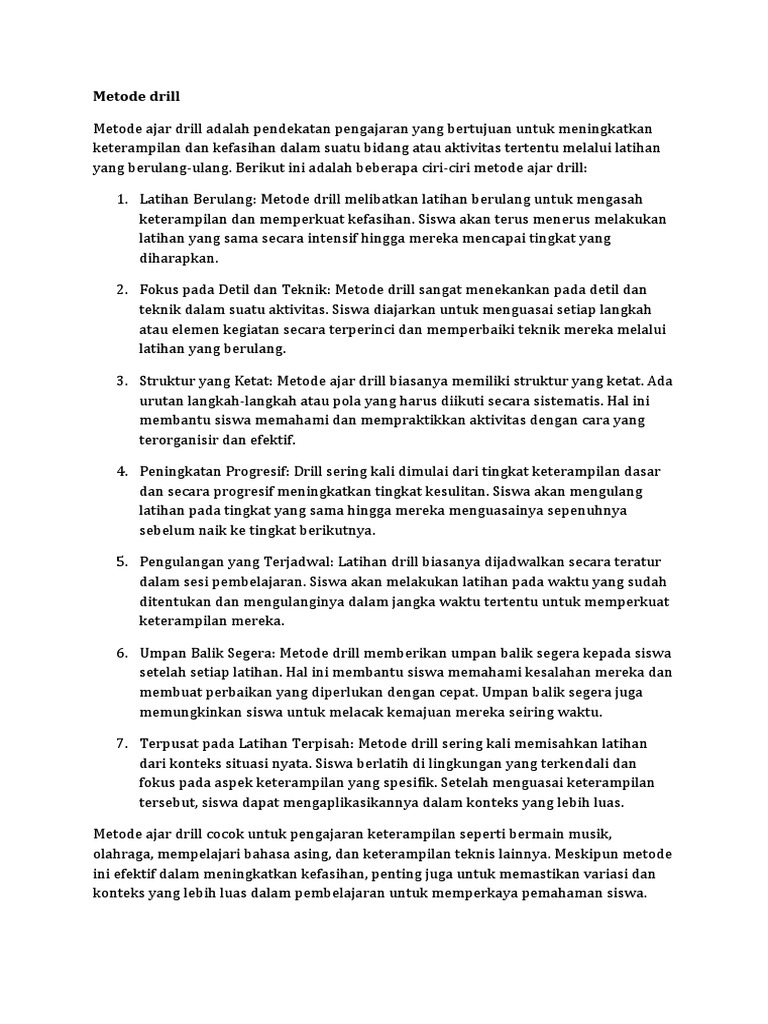 Metode Drill Pdf