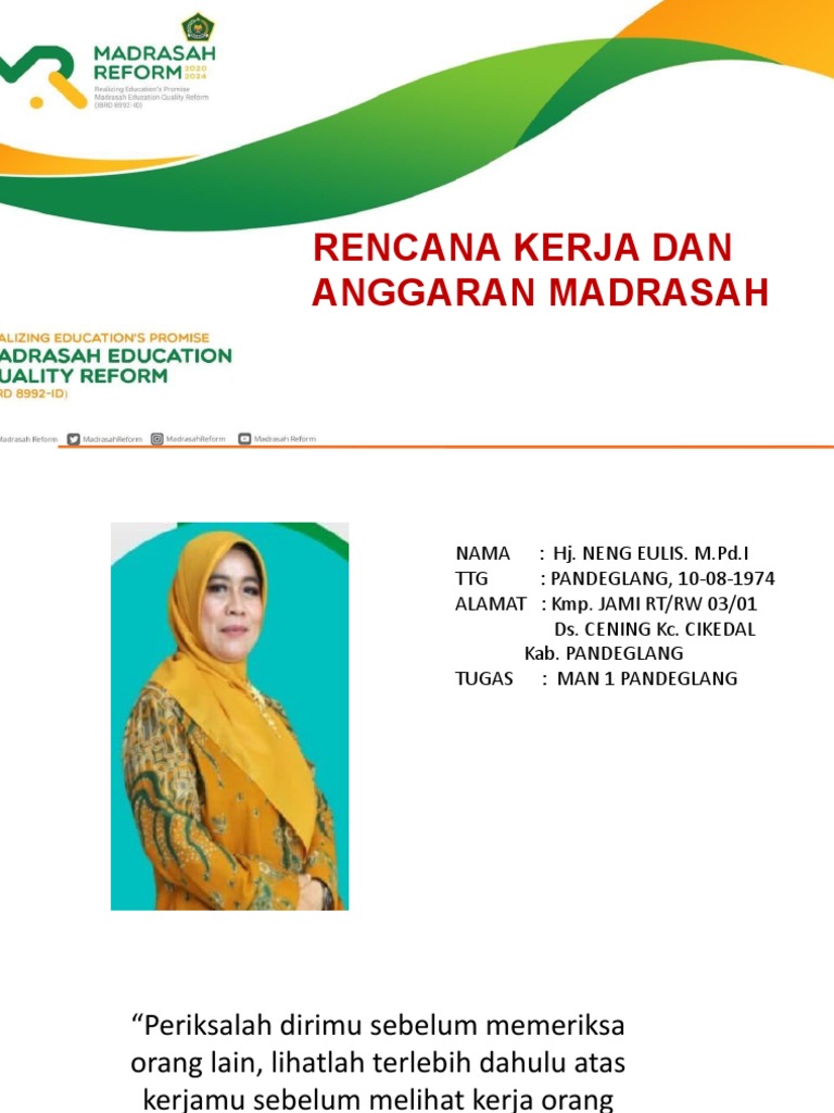 Rencana Kerja Kamad | PDF