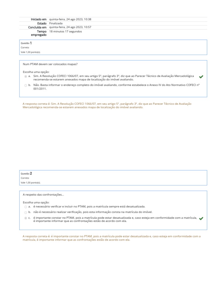 Exercício Da Aula 08 - Revisão Da Tentativa | PDF