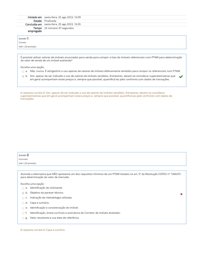 Exercício Da Aula 09 - Revisão Da Tentativa | PDF