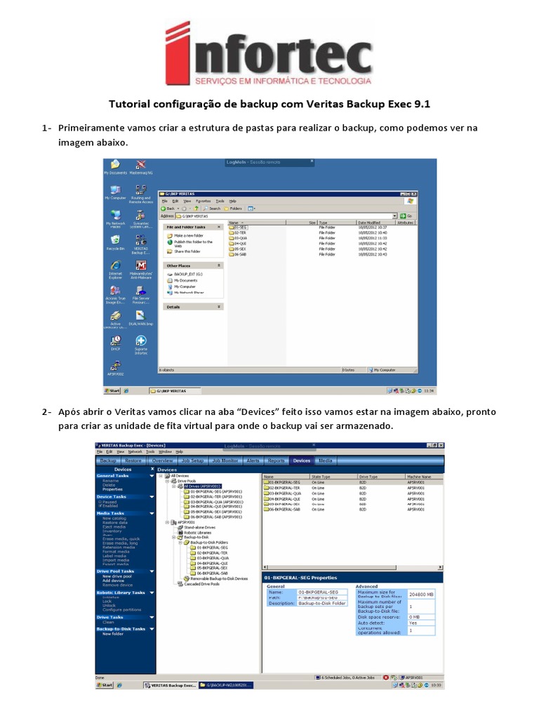 Configuração de Backup com Veritas 9.1 | PDF | Cópia de segurança ...
