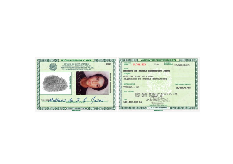 SANTA CATARINA RG Matheus Azul | PDF | Governo e personalidade | Governo