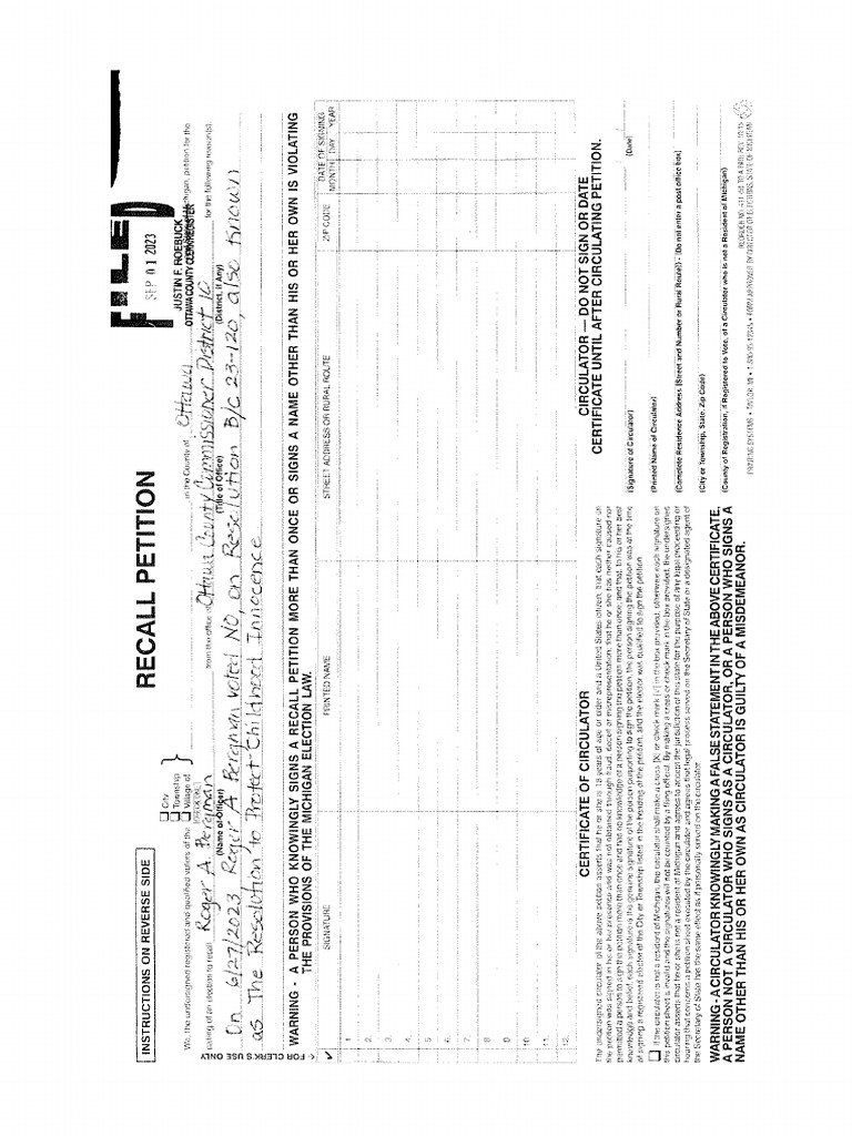 Roger Bergman Recall Docs | PDF