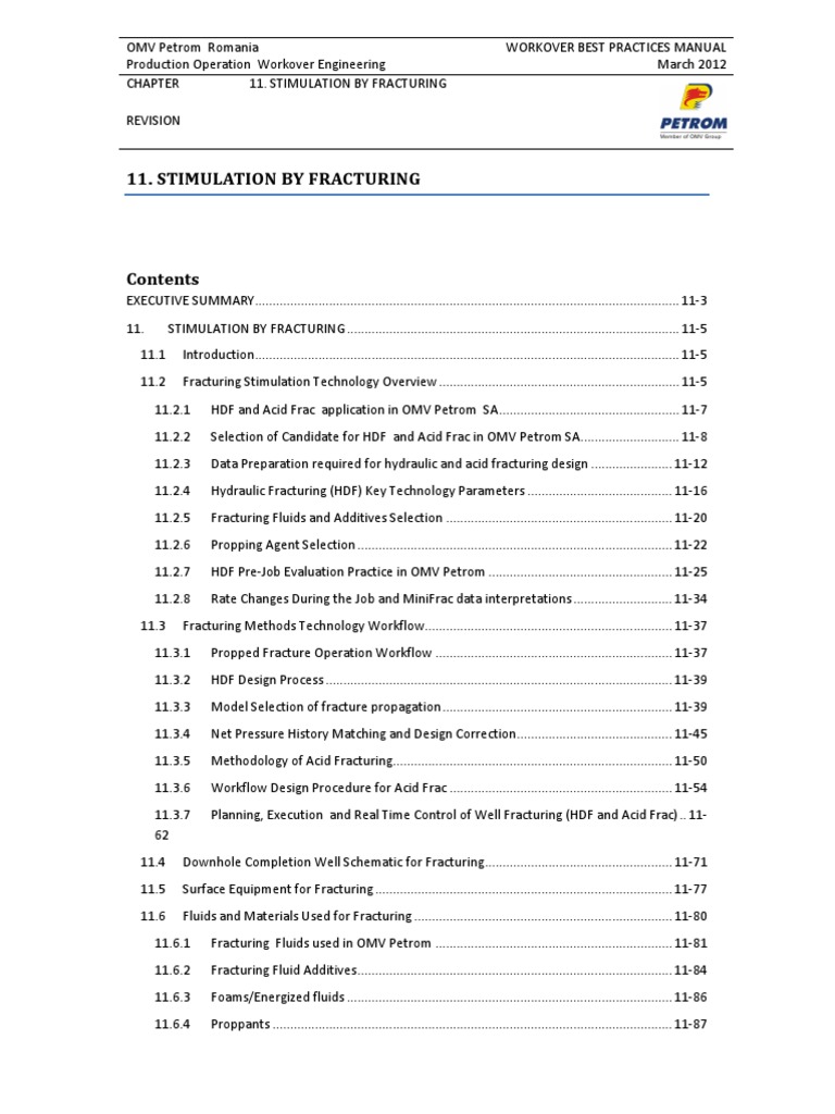 STIMULATION BY FRACTURING SN SM Rev0 | PDF | Petroleum Reservoir | Pressure