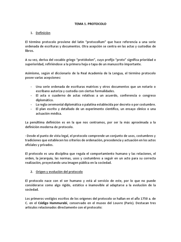 Tema 1. Protocolo | PDF | Turismo | Nobleza