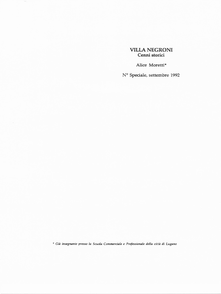 Villa Negroni | PDF