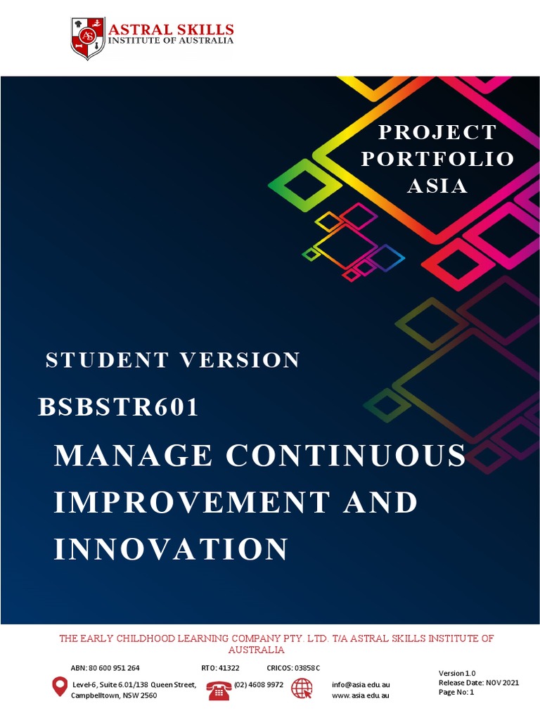 BSBSTR601 Project Portfolio | PDF | Risk | Knowledge Management