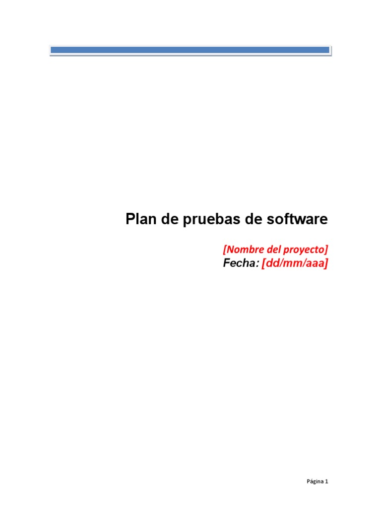 Plan de Prueba Simplificado | PDF | Software | Pruebas de software