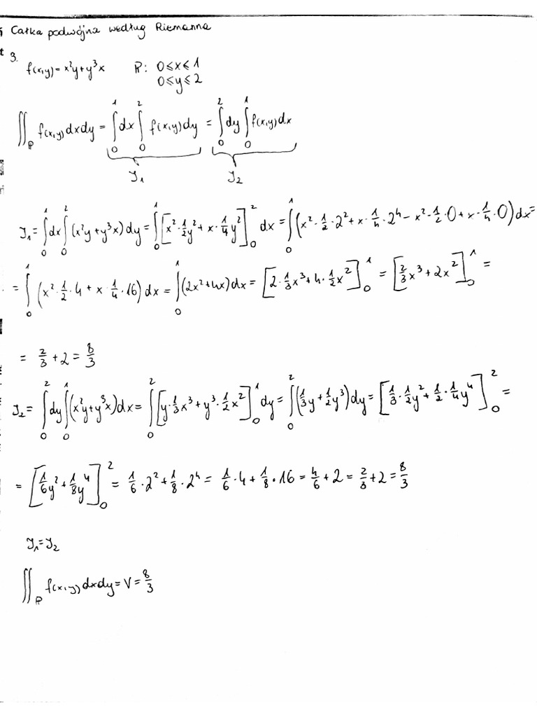 Całka Podwójna - Odp KS | PDF