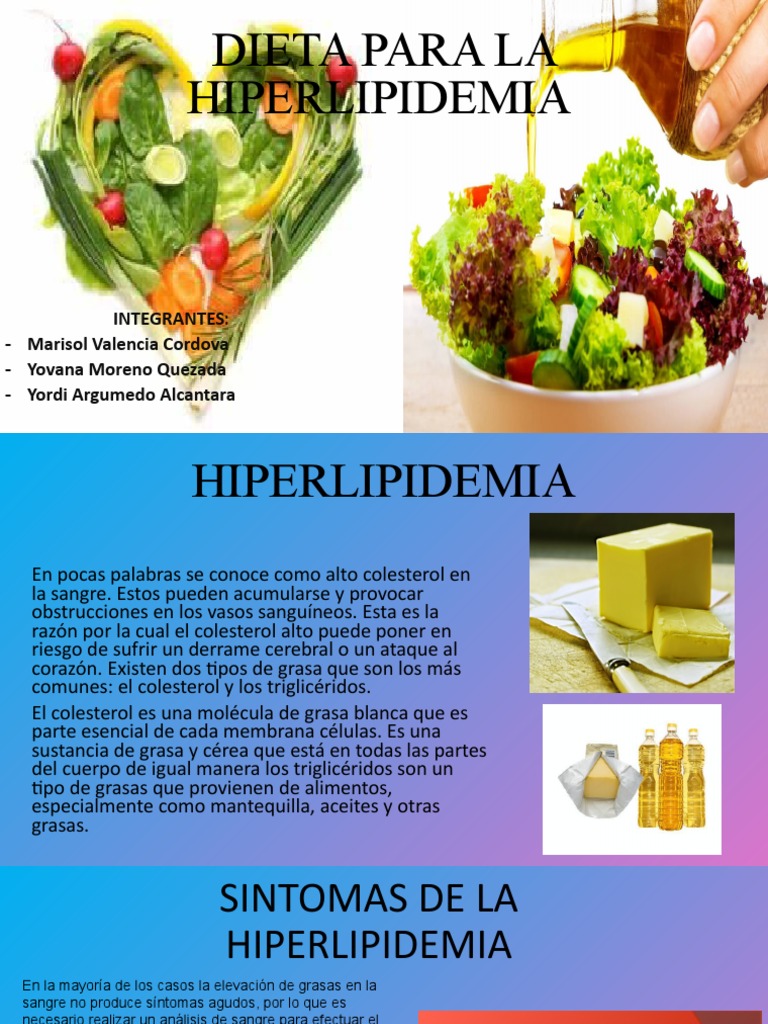 Dieta para La Hiperlipidemia | PDF | gordo | Alimentos