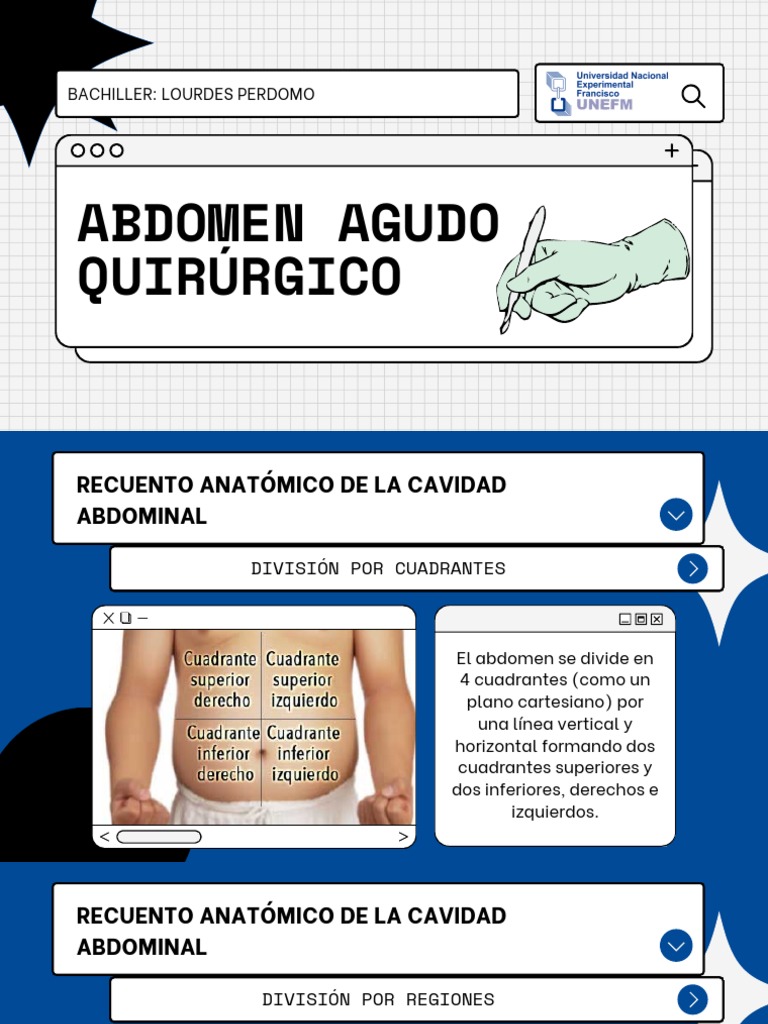 Abdomen Agudo: Causas y Clasificación | PDF | Abdomen | Especialidades ...
