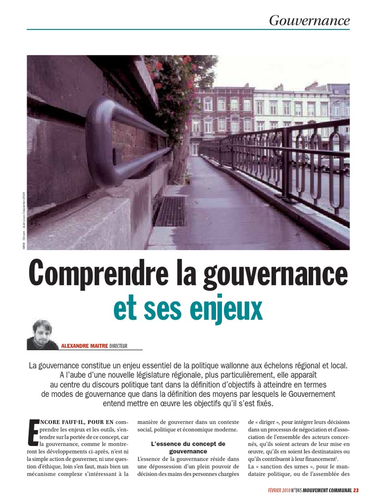 Comprendre la gouvernance locale | PDF