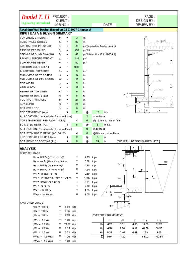 Retainingwall Dsa Oshpd | PDF | Building Technology | Materials