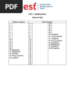 EST 1 - Math - Answer Key | PDF