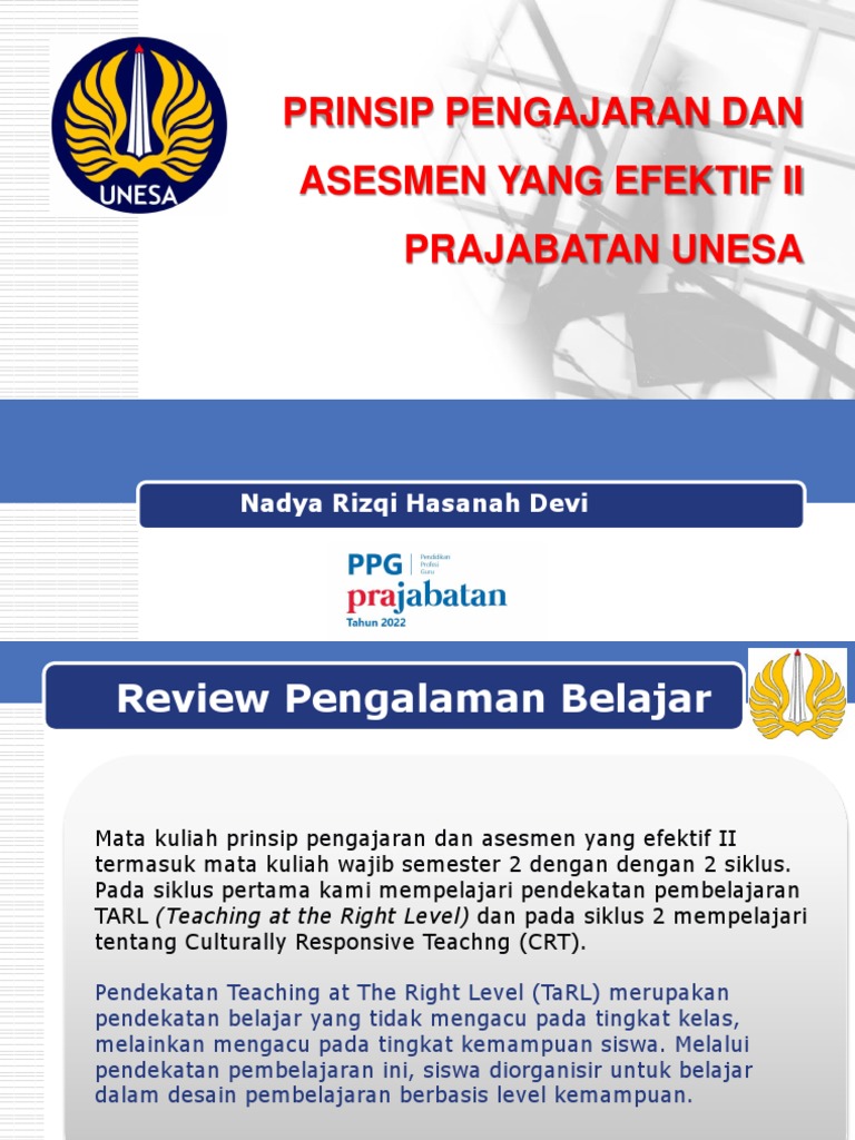 Jurnal Refleksi Ppae 2 Tarl Pdf