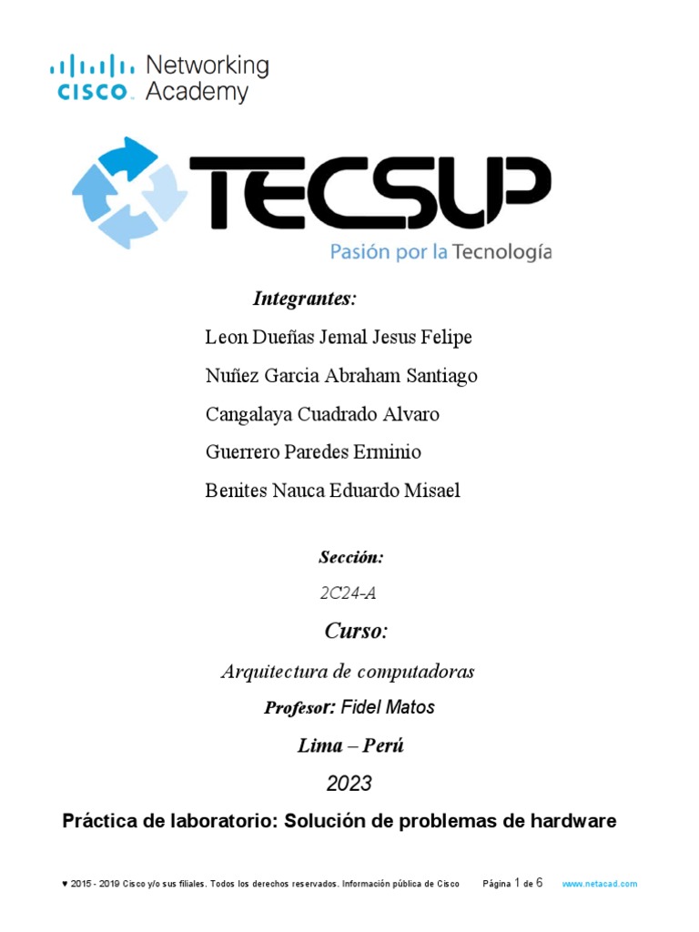 4.2.3.6 Lab - Troubleshoot Hardware Problems | PDF | Hardware de la ...