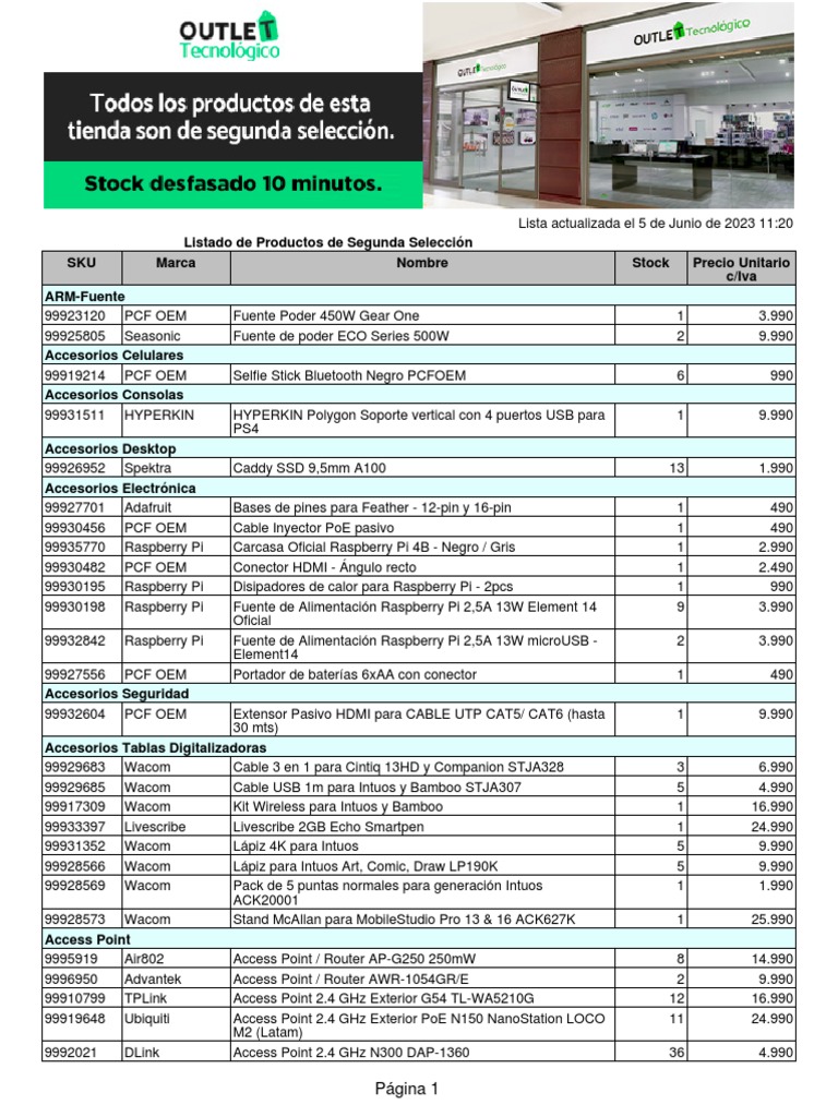Lista Precios | PDF | Hardware de la computadora | Informática