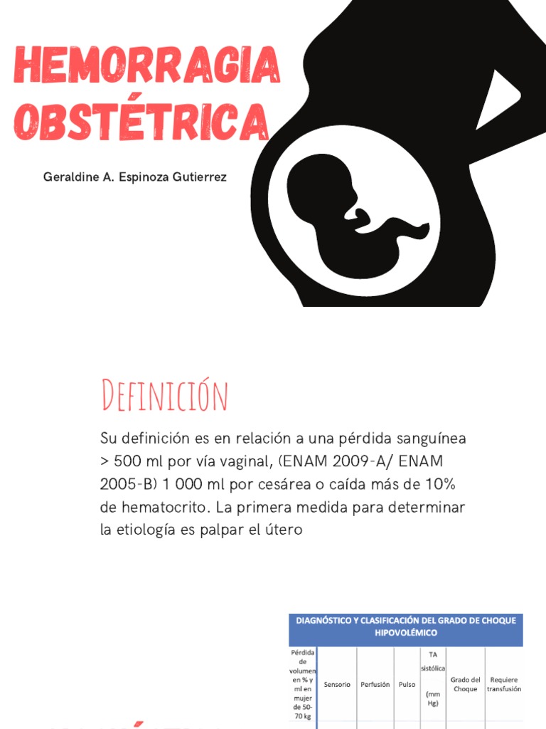 Hemorragia Obstétrica: Diagnóstico y Tratamiento | PDF | Enfermedades y trastornos | Medicina ...