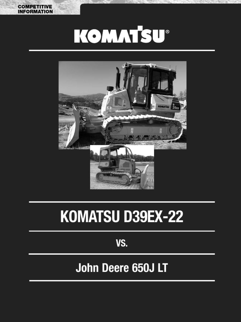 Komatsu D39EX-22 Dozer Overview | PDF | Computer Monitor | Fuel Economy ...