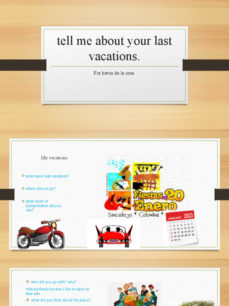 Tell Me About Your Last Vacations | PDF