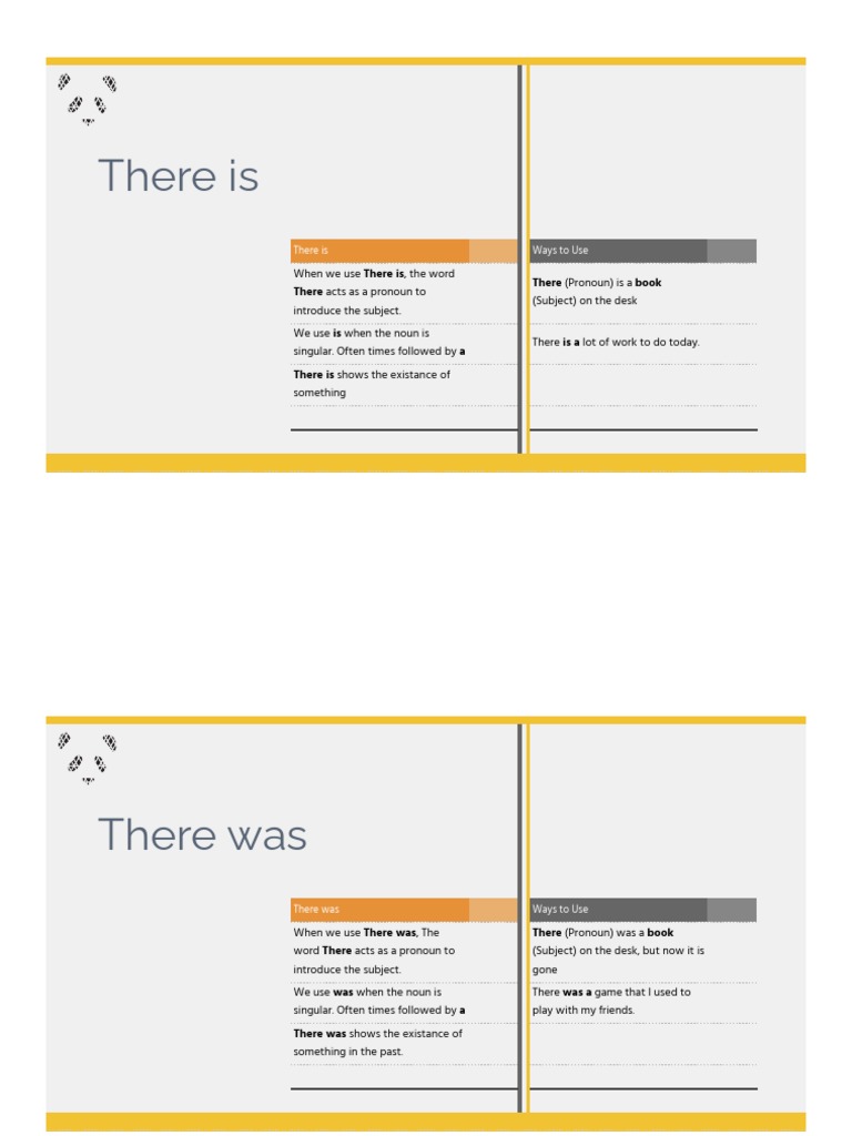 Lesson There Is - Are Was - Were | PDF