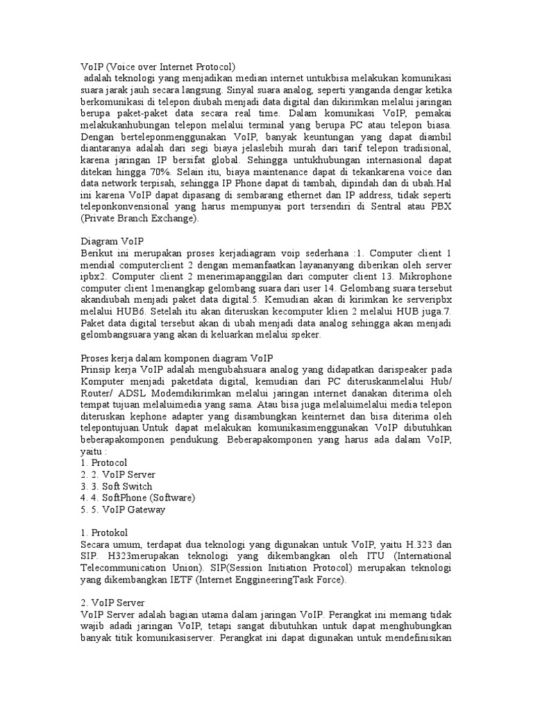 Panduan Lengkap Teknologi VoIP | PDF | Teknologi & Rekayasa