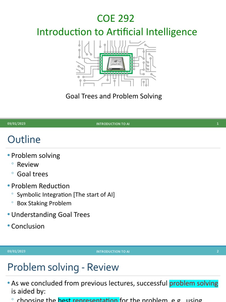 Topic 2 Goal Tree and Problem Solving | PDF | Artificial Intelligence ...