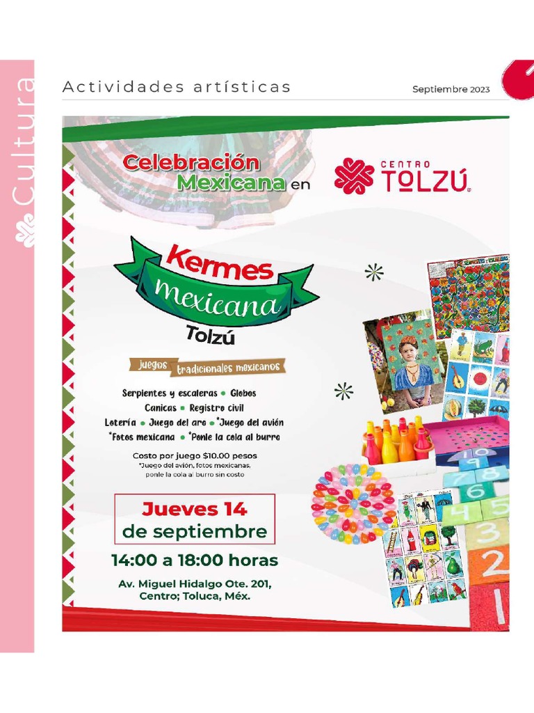 Visita La MEGA Kermes Mexicana Por Mes Patrio en Toluca | PDF