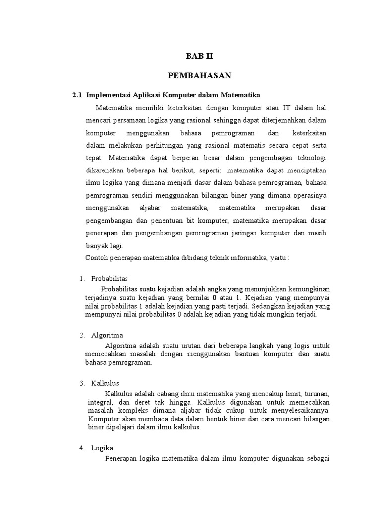 Bab Ii Pembahasan | PDF