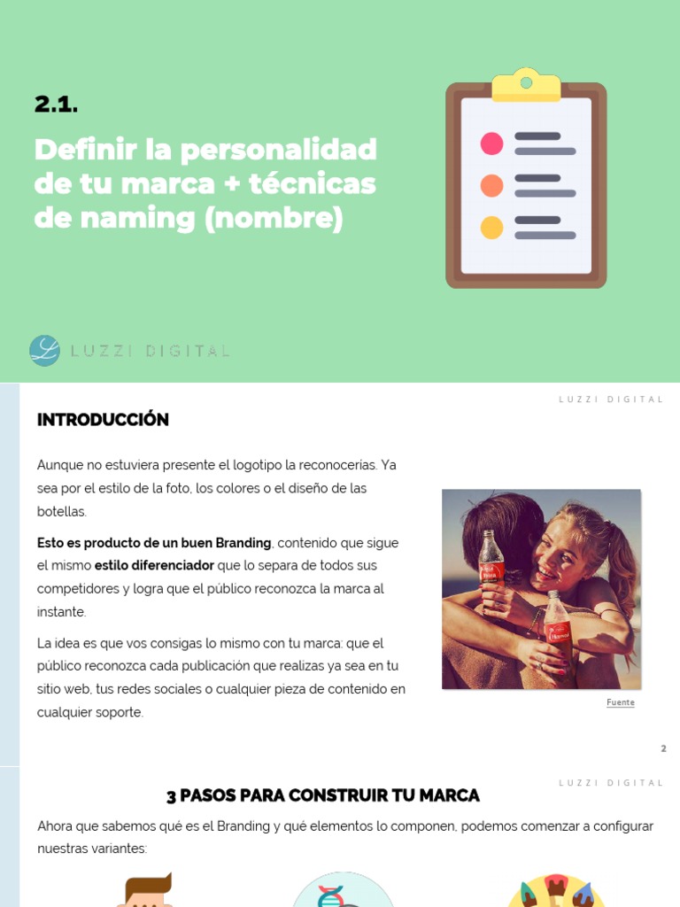 2.3.definir La Personalidad de Tu Marca + Técnicas de Naming (Nombre ...