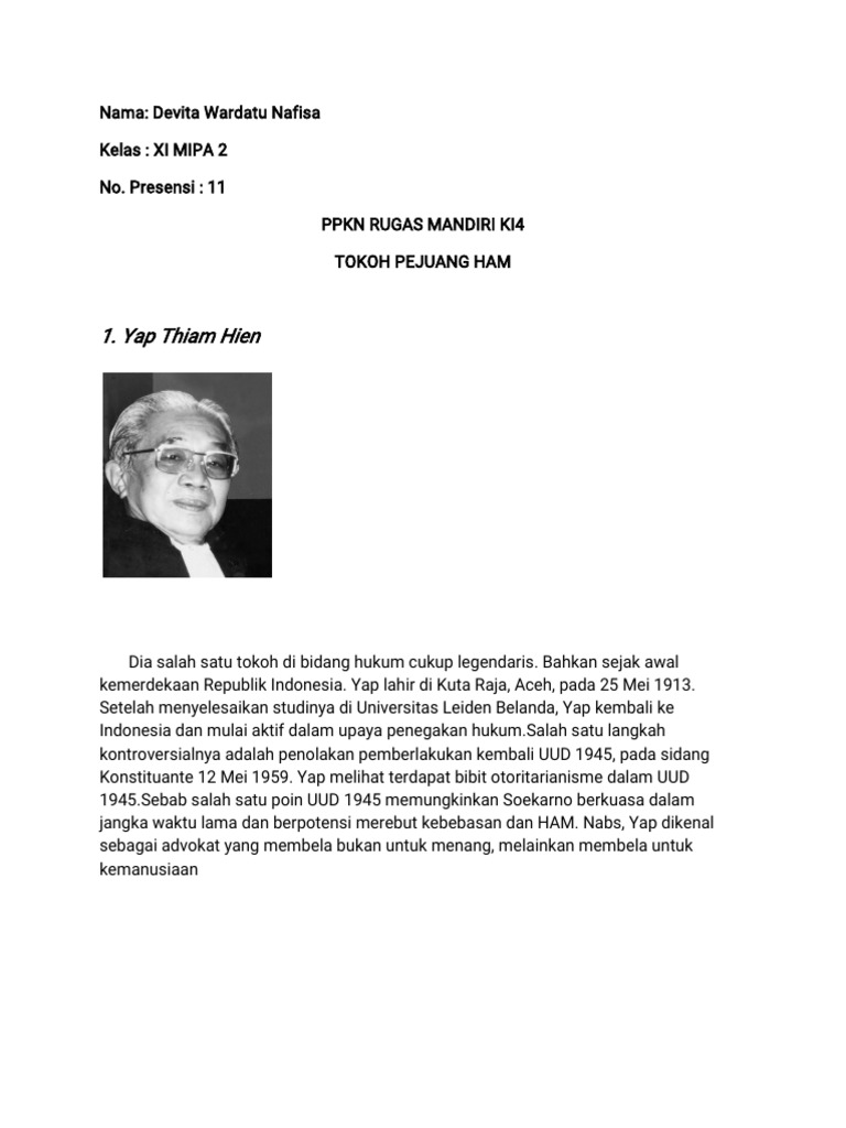 PPKN Ki4 Ham Devita Wardatu Nafisa (11) Xi Mipa 2 | PDF