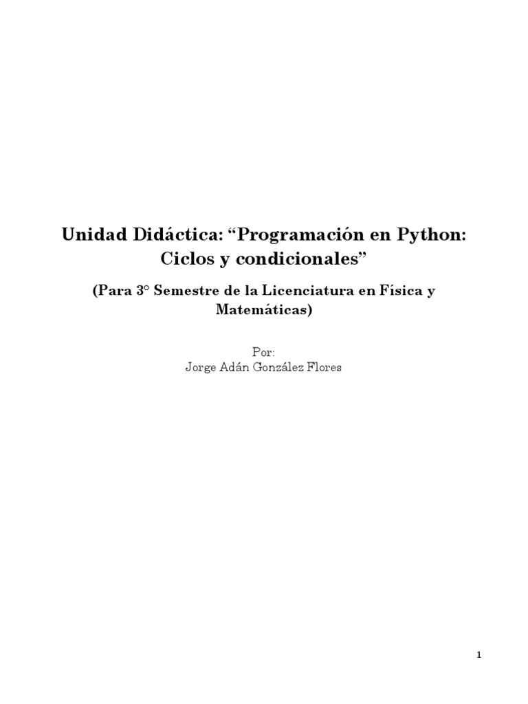 JAGF - Unidad didáctica Programación en Python | PDF | Algoritmos | Programación de computadoras