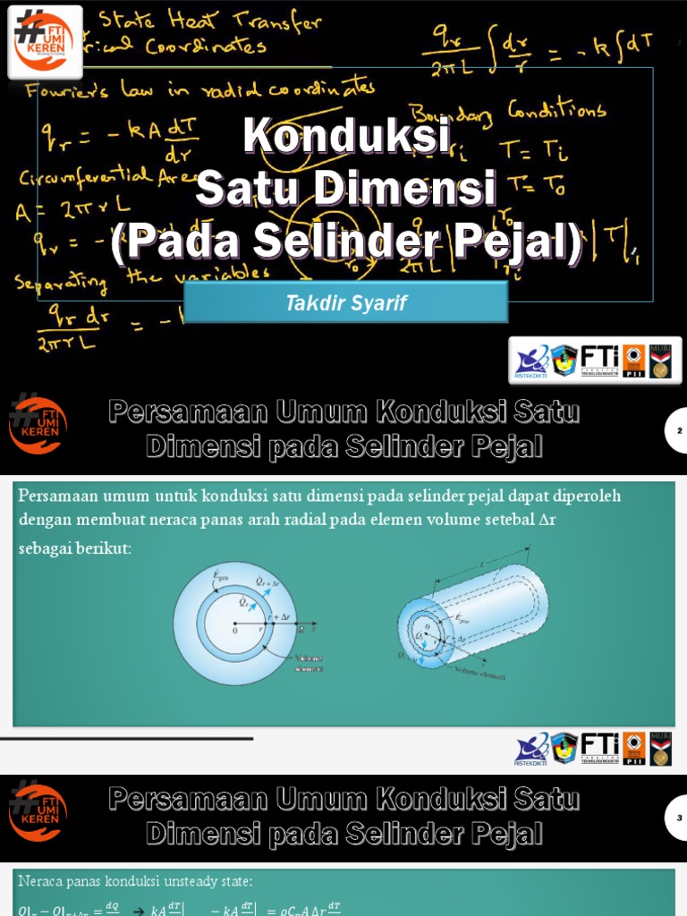Konduksi Satu Dimensi Selinder Pejal | PDF