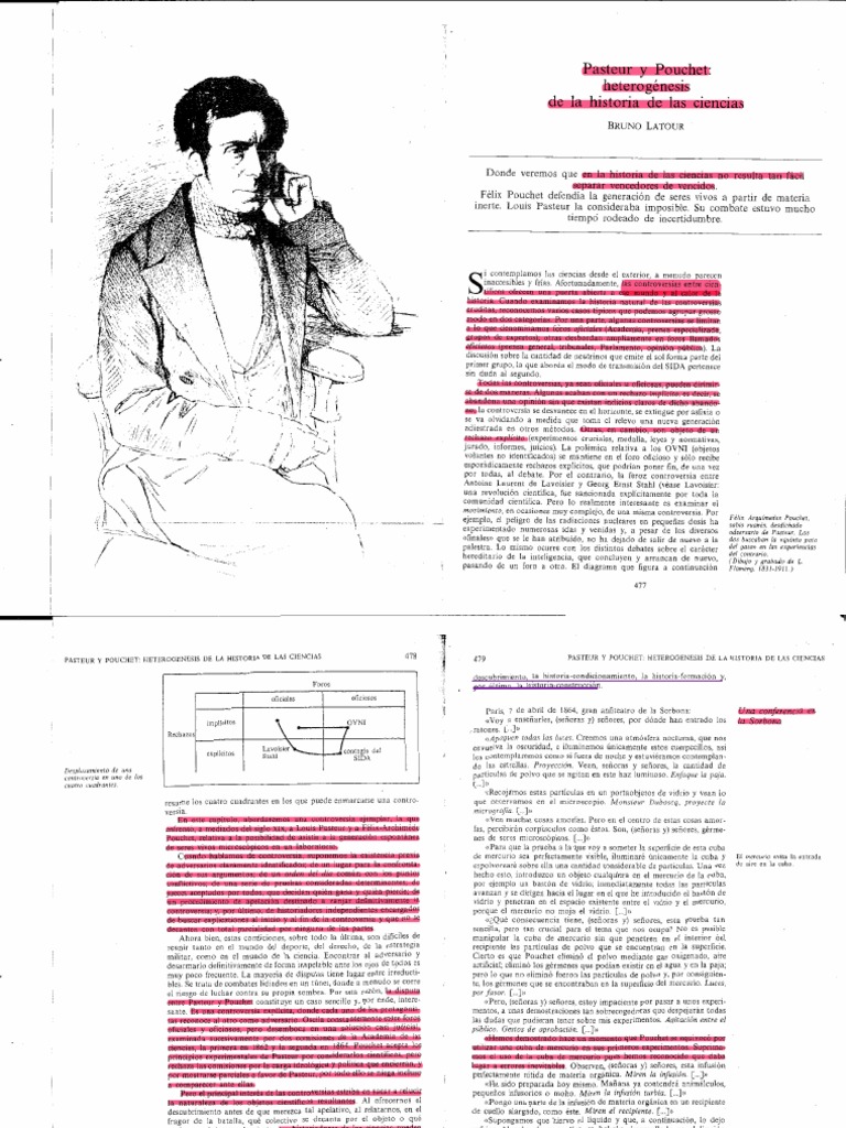 Pasteur y Pouchet (B. Latour) | PDF