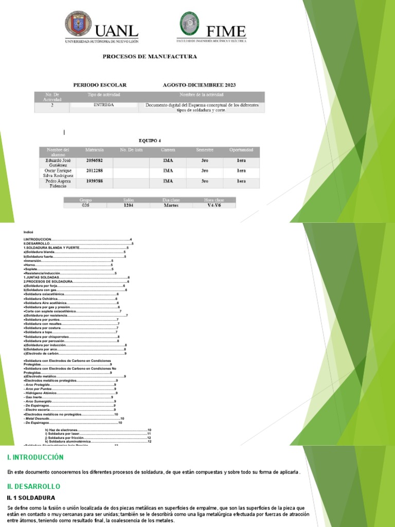 Actividad 2 Procesos de Manufactura | PDF | Construcción | Soldadura