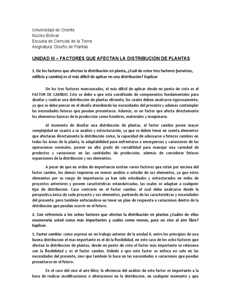 Unidad III Diseño de Plantas | PDF | Plantas | Diseño Unidad III Diseño de Plantas | PDF | Plantas | Diseño