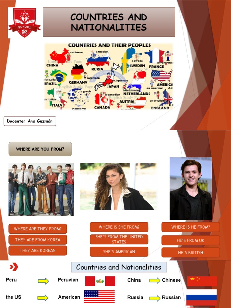 Tema 3 - Countries and Nationalities | PDF