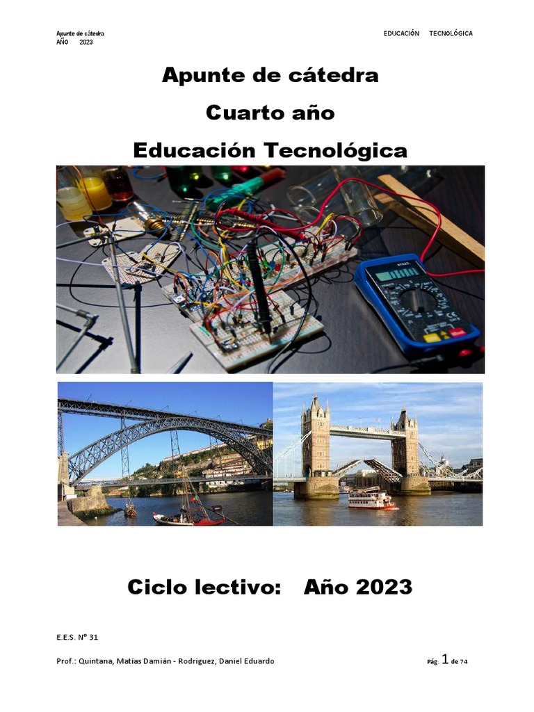 Apunte 4to Educ Tecnol. 2023 | PDF | Sensor | Electrónica