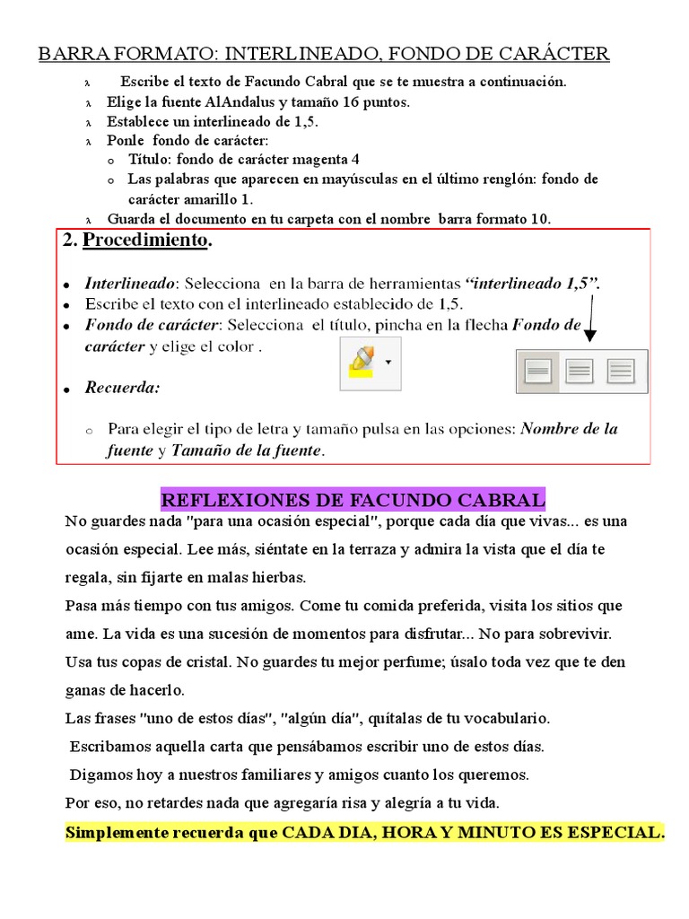 Ejercicio 15 Interlineado | PDF