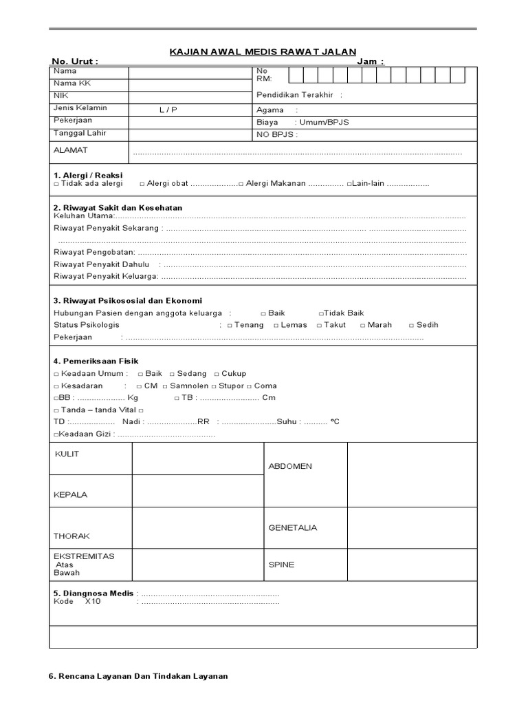 Form RM RAWAT JALAN 2019 | PDF