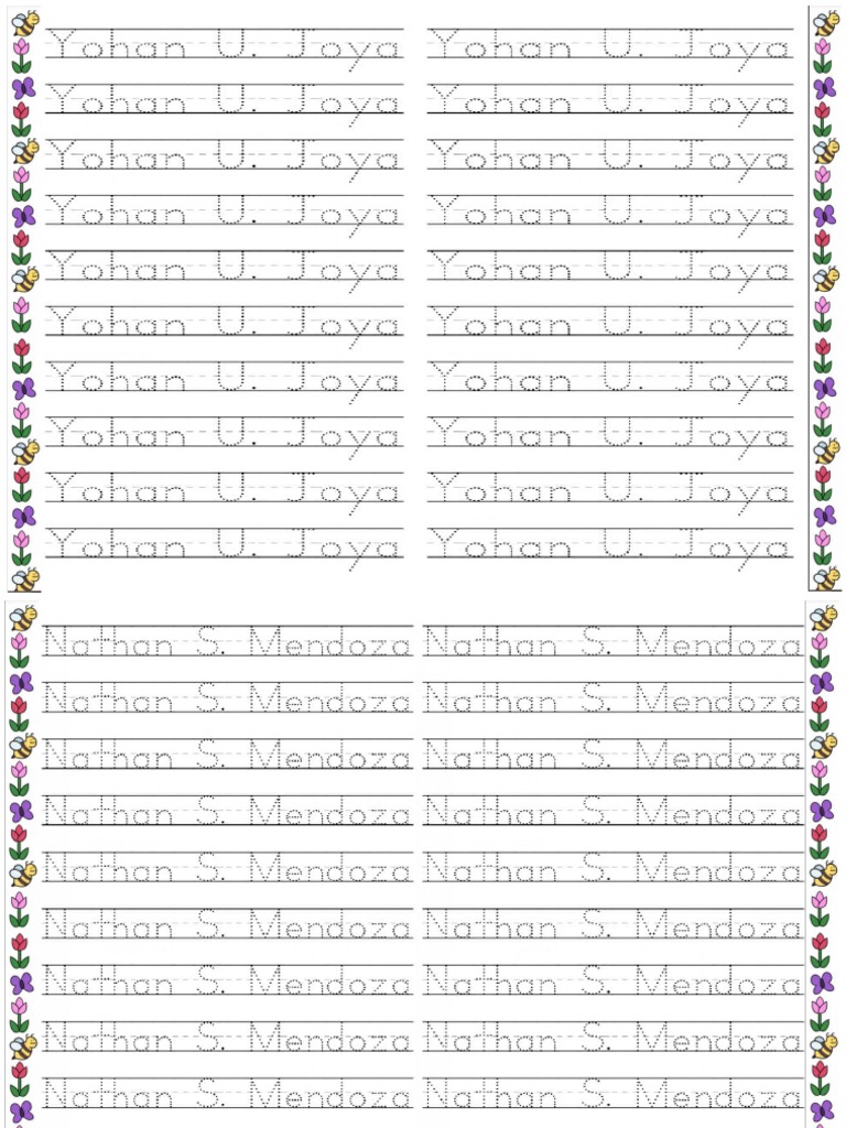 Kinder Name Tracing Activity | PDF