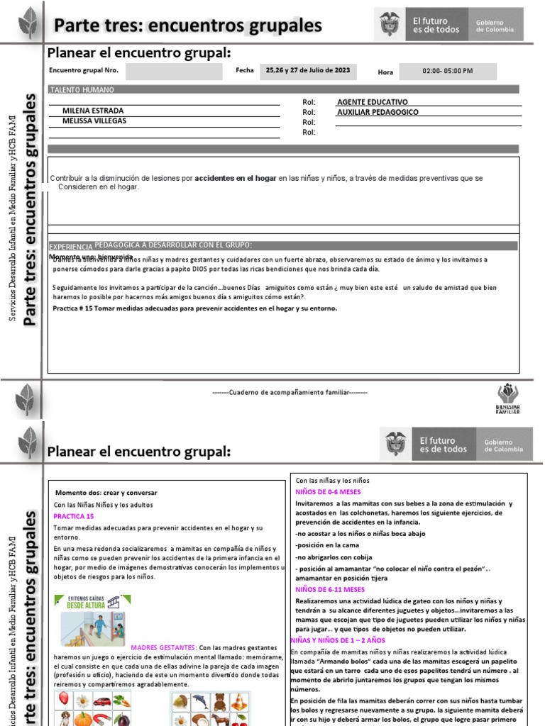 Planeacion Prac 15 Riesgos en El Hogar Julio 25,26, y 27 Milena | PDF