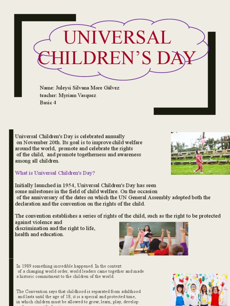 Universal Children's Day | PDF