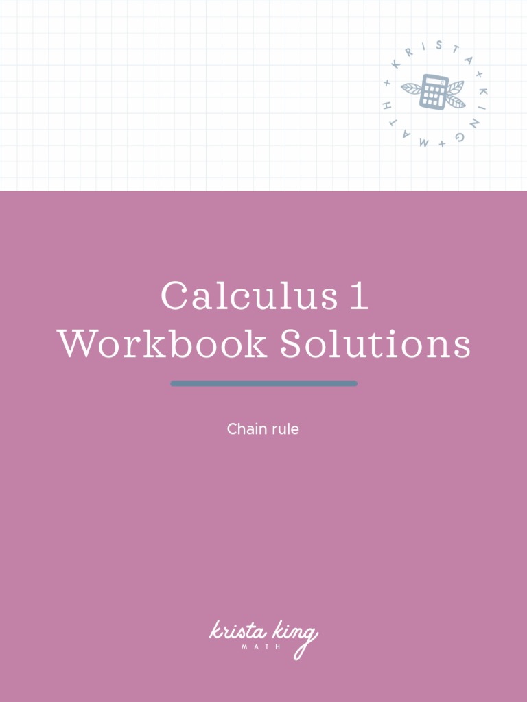 Workbook Chain+rule Solutions | PDF | Trigonometric Functions | Derivative