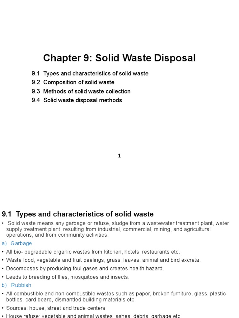 Solid Waste Disposal Methods Explained | PDF | Municipal Solid Waste ...