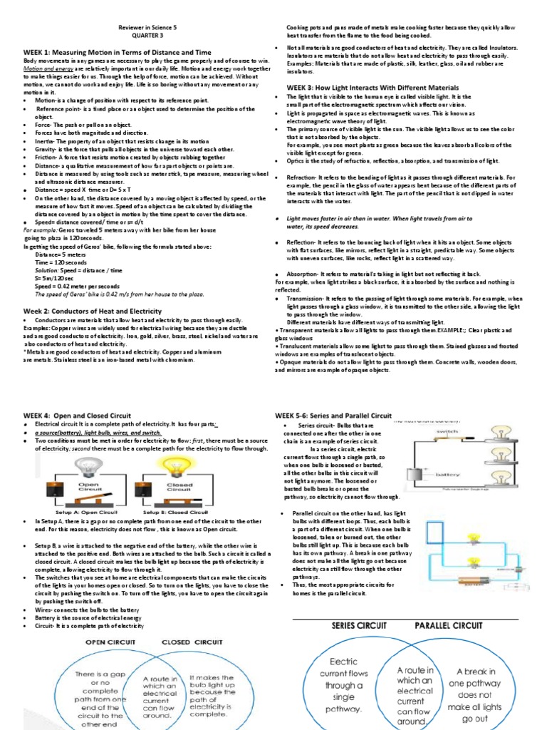 Reviewer in Science 5 QUARTER 3 | PDF | Science & Mathematics