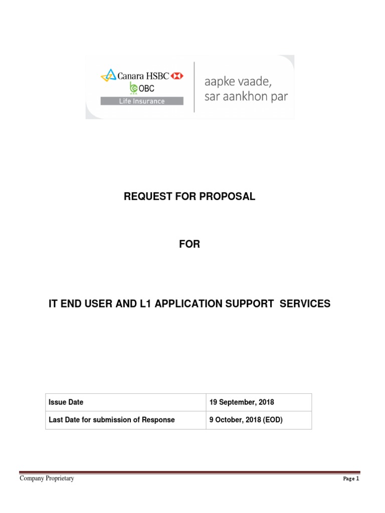 IT End User & L1 Support RFP | PDF