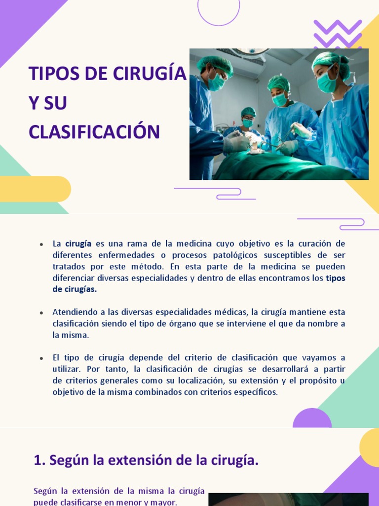 Tipos de Cirugia | PDF | Cirugía | Hospital
