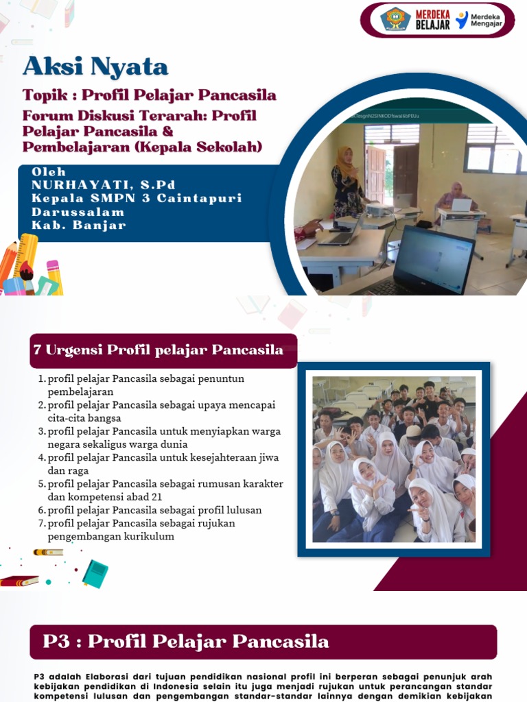 Aksi Nyata Topik Profil Pelajar Pancasila - Nurhayati S.PD | PDF | Karier & Perkembangan