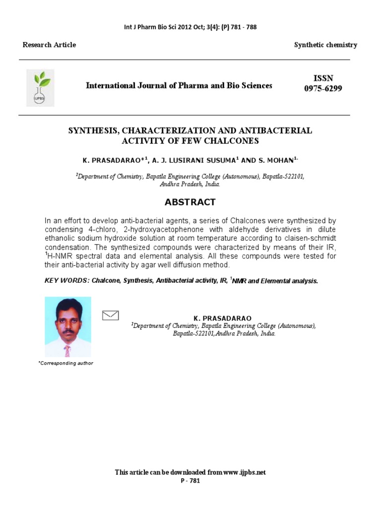 chalcone synthesis 4-clorochalcone | PDF | Proton Nuclear Magnetic ...
